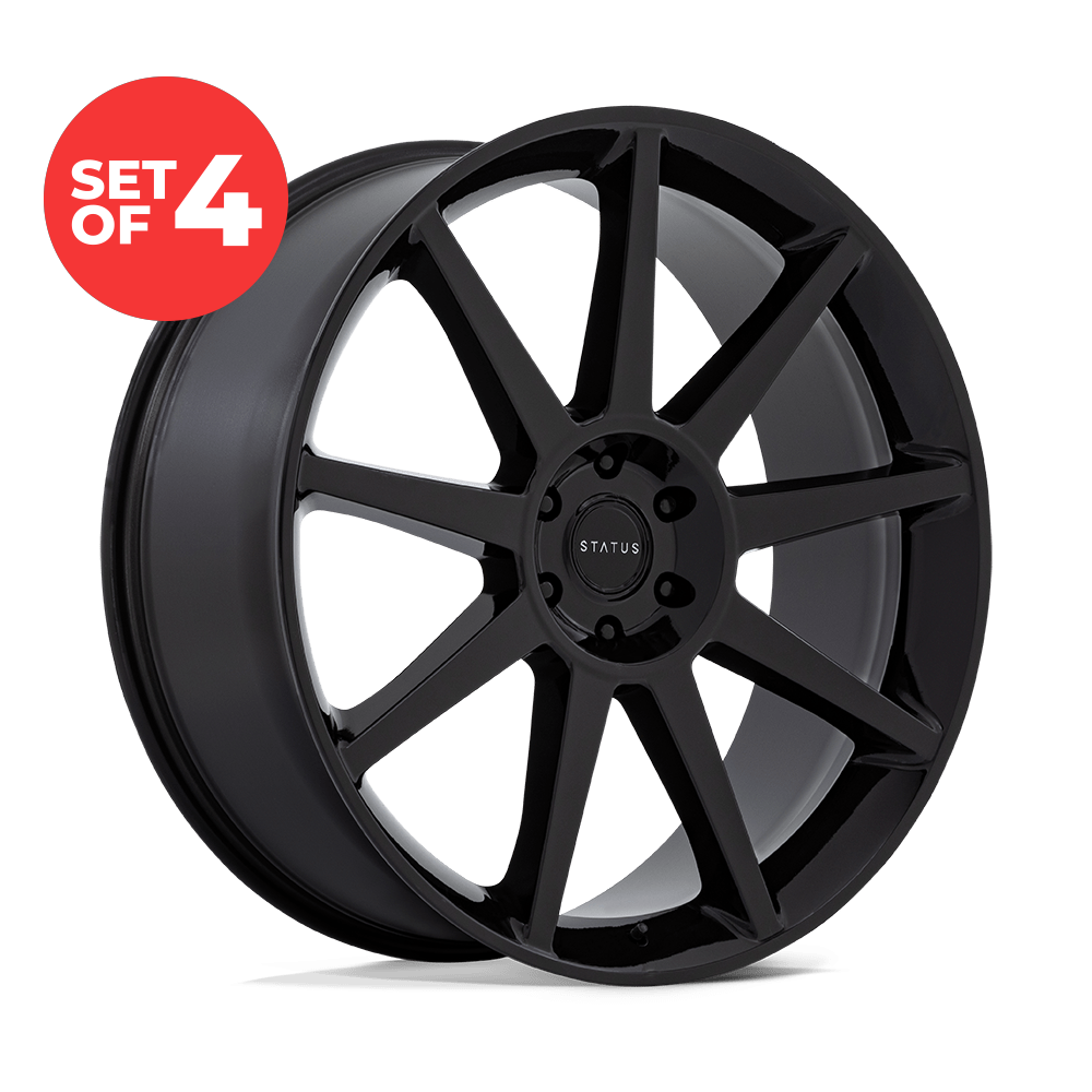 (Set of 4) Status MAMMOTH Wheels 22x9.5 6x5.5 +25 For GMC Sierra 1500 ...