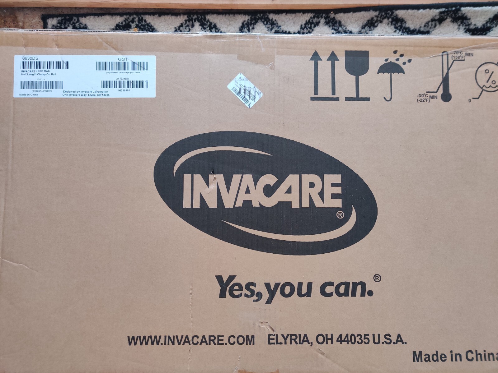 Invacare Clamp-On Half-Length Bed Rails. Brown (6630DS)Open Box | eBay