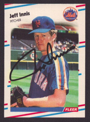 JEFF INNIS 1988 Fleer Update #U105 AUTOGRAPH Signed METS AUTO d.2022 | eBay