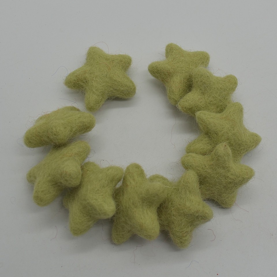 100% Wool Felt Stars- 3cm – 10 pcs - Pick from 90 Colours – Craft ...