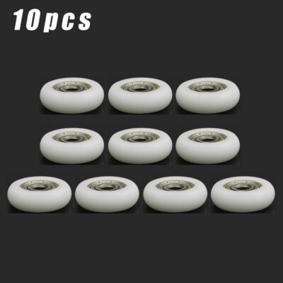 10pcs Carbon Steel Pulley Wheels Roller Recessed Groove Ball Bearing ...