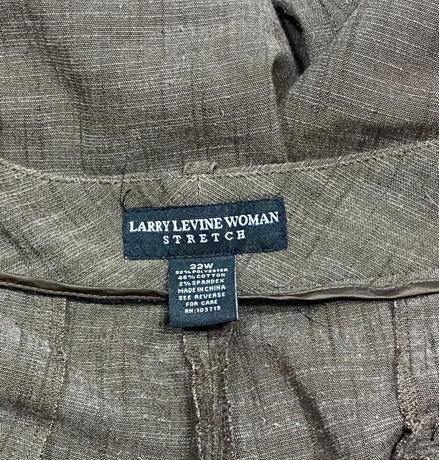 Larry Levine Women Stretch Capri Pants Dressy Size 22W Brown | eBay