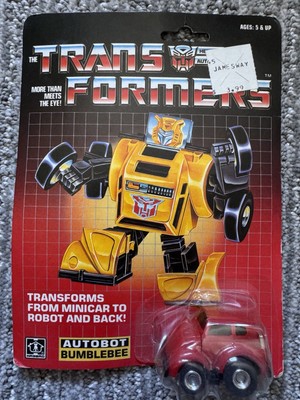 TRANSFORMERS HASBRO 1984 RED BUMBLEBEE NEW Vintage SEALED G1, Nice Card ...