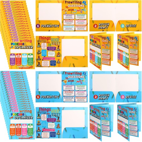 36 Pcs Writing Process Pocket Folders 4 Pocket Laminated Student ...