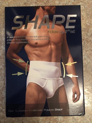 Men's SHAPEWEAR FORM CONTOUR POUCH BRIEF Underwear Size L 2xIST White ...