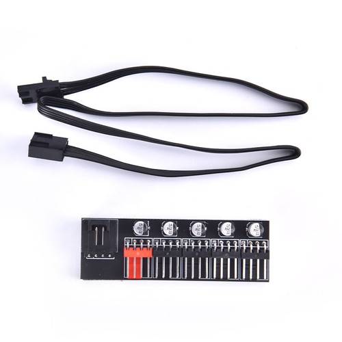 PC Fan Hub Splitter Speed 5 Port Controller Adapter for 4 Pin PWM ...