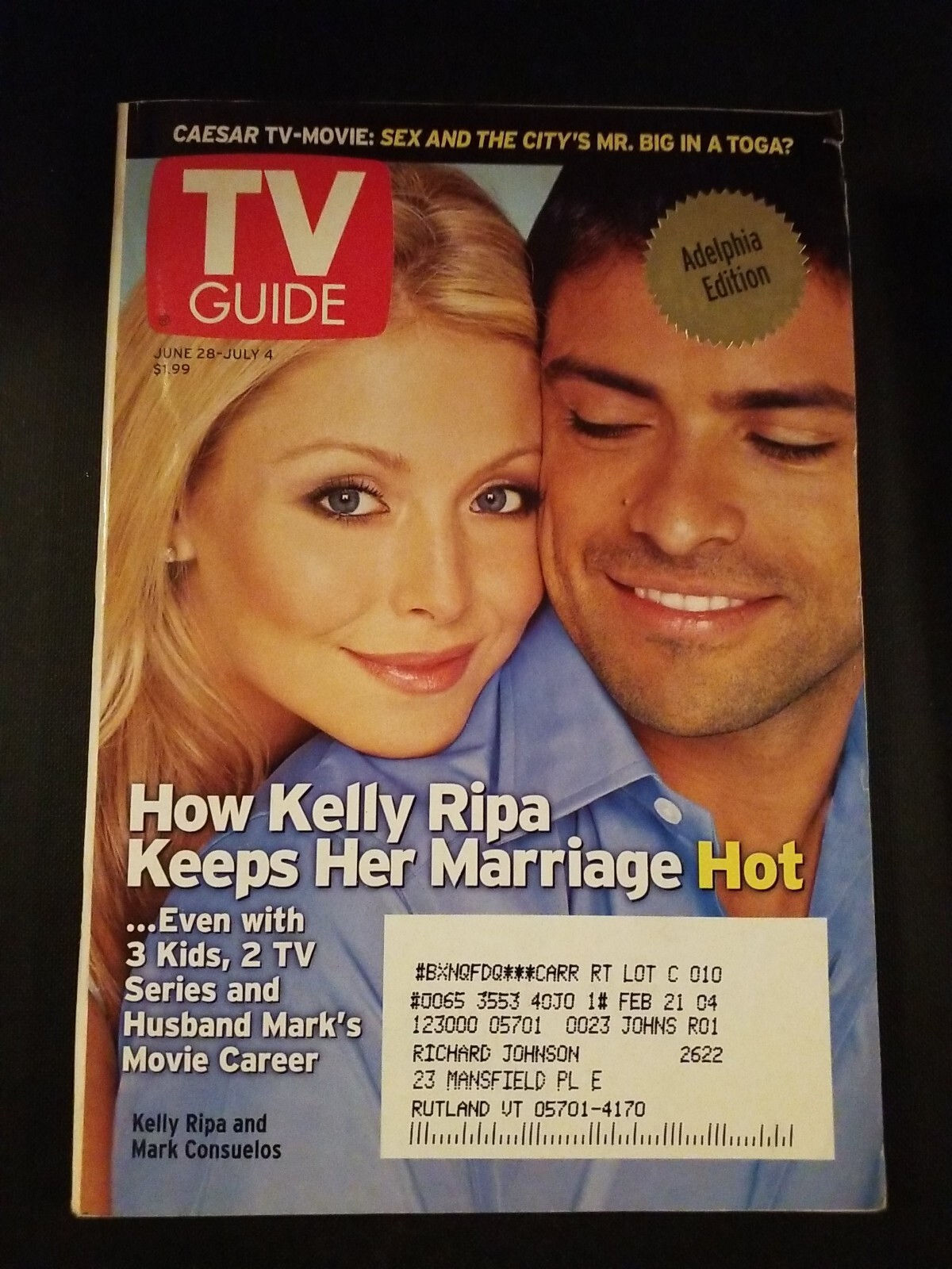 TV Guide Magazine June 28th 2003 Kelly Ripa | eBay
