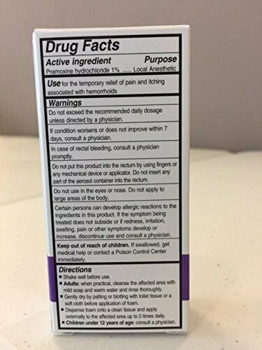 Pramoxine Hydrochloride 1% Hemorrhoidal Foam Hemorrhoidal Pain Relief 0 ...