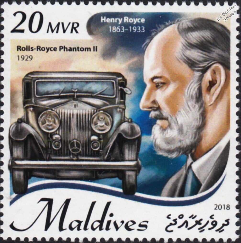 1929 ROLLS ROYCE PHANTOM II Luxury Car & Henry Royce Stamp (2018 ...