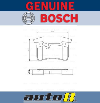 Bosch Rear Brake Pads for Mercedes-Benz Sl55 Amg 230 5.4L M 113.995 ...