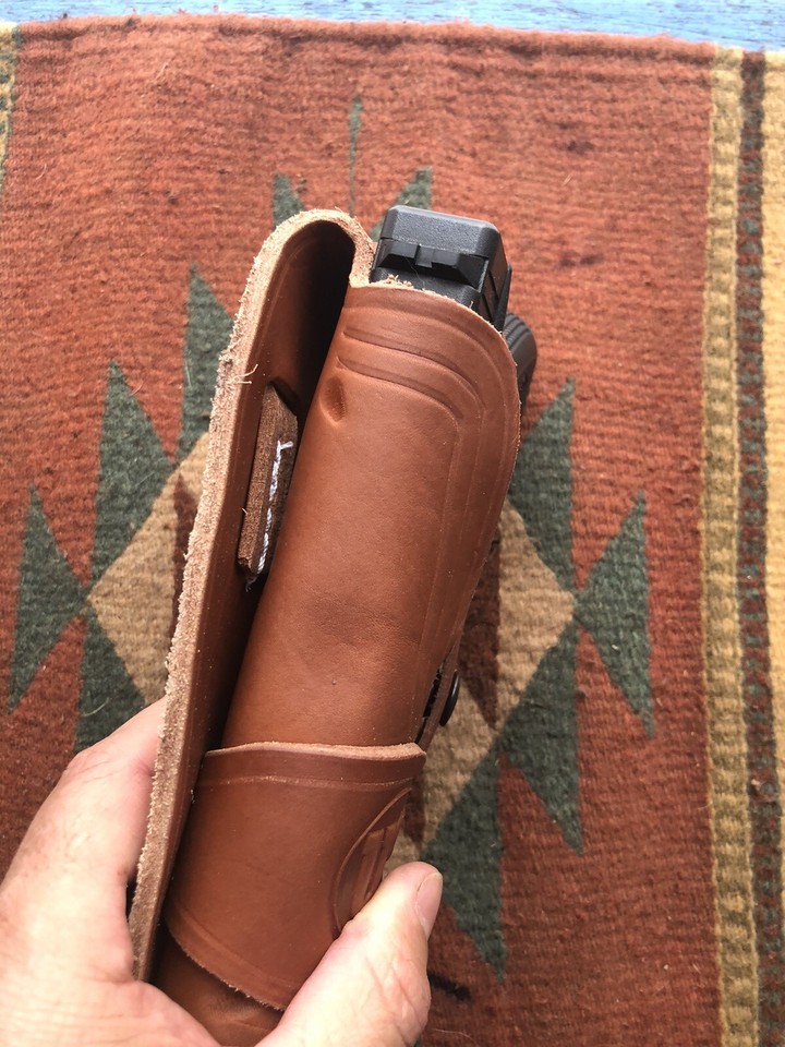 LEFT HAND Leather Wild Bunch Western Field Holster FITS MODELS Glock 17 ...