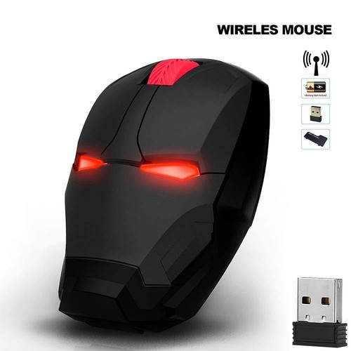 Wireless Mice Iron Man Mouse Mouses Computer Button Silent Click 800 ...