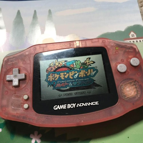 Nintendo Gameboy Advance Handheld System Clear Pink Fuchsia AGB-001 ...