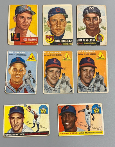 Lot of 1953 1954 and 1955 Topps Baseball cards - poor condition | eBay