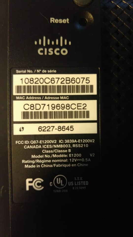 Cisco Linksys E1200 WIRELESS-N300 Wi-Fi Router With 4 Port Switch Very ...