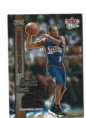 Rare 02-03 fleer ultra Gold Allen Iverson back2back Jersey card #25/50 | eBay