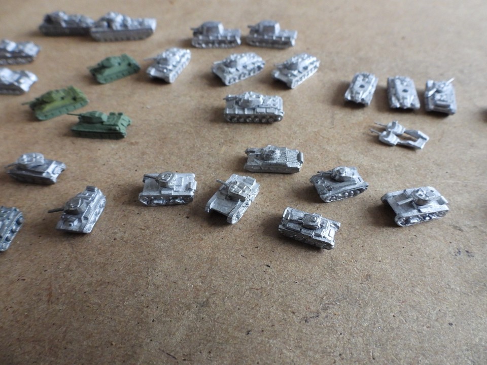 6mm 1/300 metal micro armour wargaming model vehicles WW2 russian tanks ...