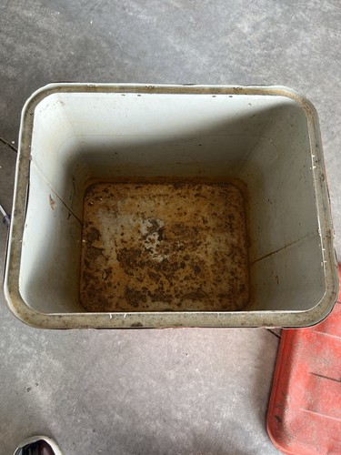 Vintage Antique 1950s Lovell Red Metal Cooler Chest Ice Box Eskimo 1957 ...