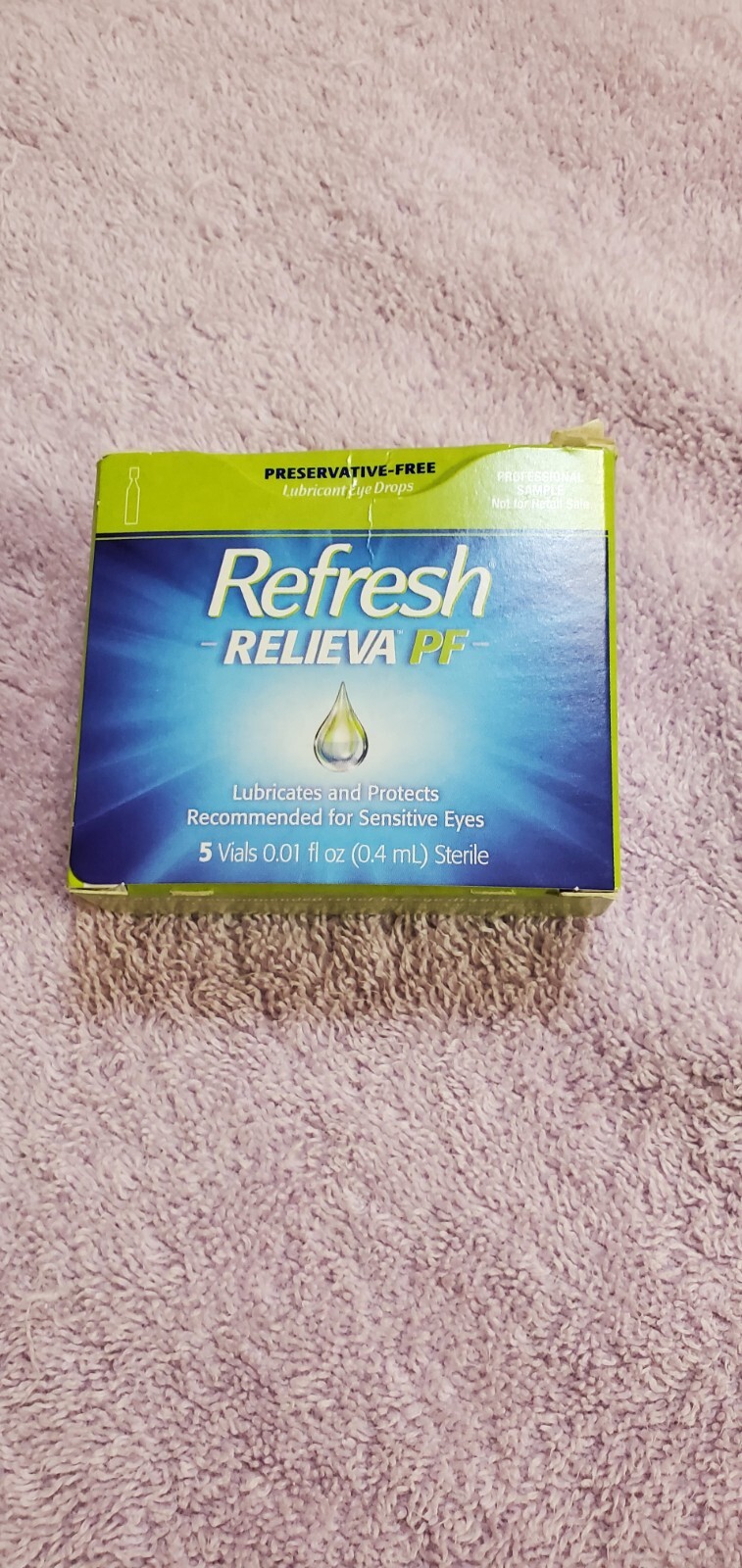 Refresh Relieva PF Preservative-Free Tears Lubricant 3 Single Vials Exp ...
