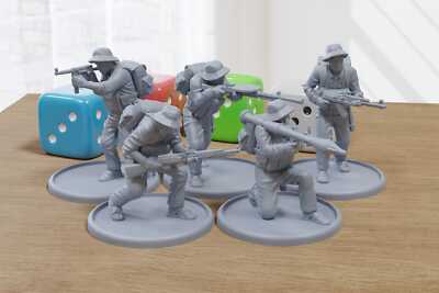 Vietcong Fighters - 3D Printed - 28mm Scale - Miniature Wargaming ...