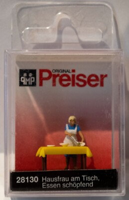 Preiser HO #28130 Individual Figure -- Housewife Serving Dinner at the ...