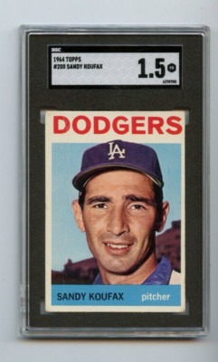 1964 Topps Sandy Koufax Los Angeles Dodgers #200 💥💥🎆 SGC Graded 1.5 | eBay