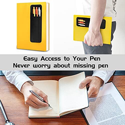 Epessa Stick-On Pen Holder for Notebook, Adhesive Pencil Sleeve Pouch 2 ...