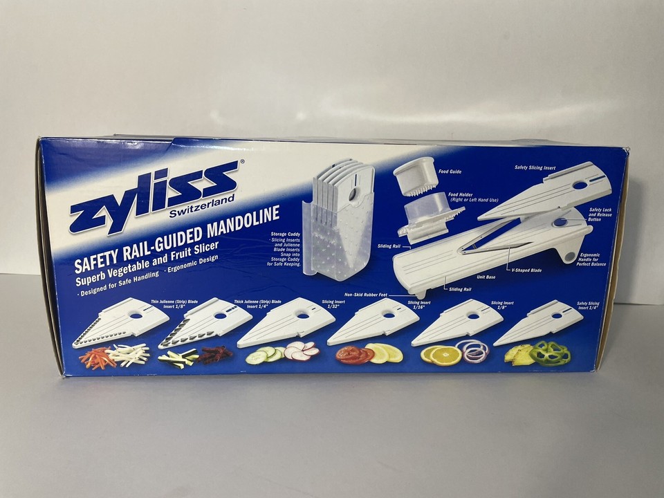 Zyliss Mandoline 11700 Safety Rail Guided Fruit Vegetable Slicer Thick ...