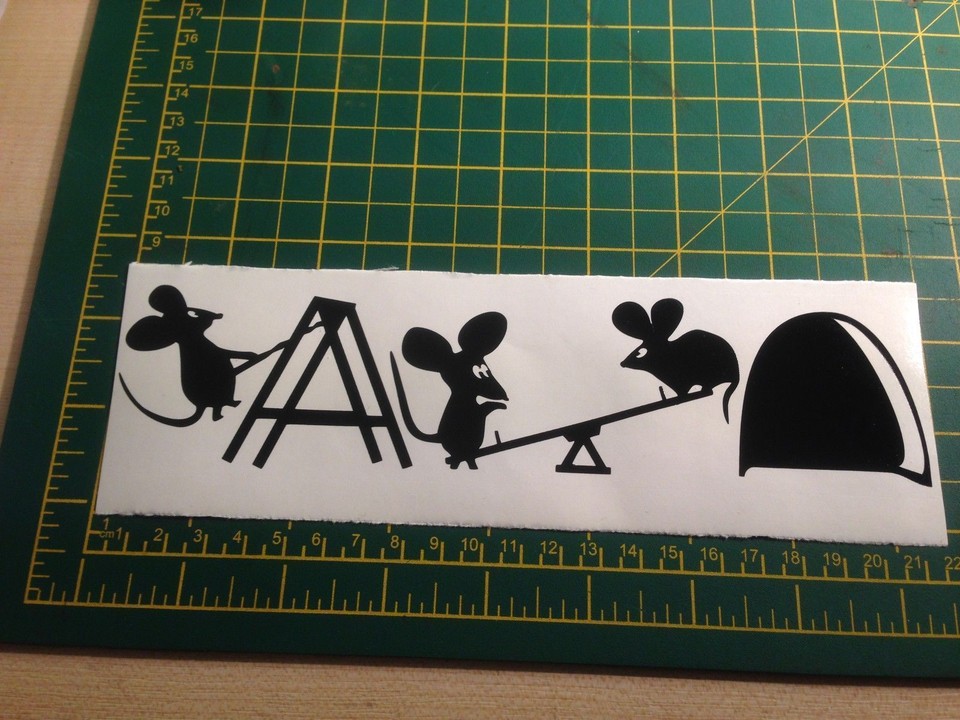 Mouse Hole Wall Art Sticker Vinyl Decal Park Skirting Board Funny | eBay UK