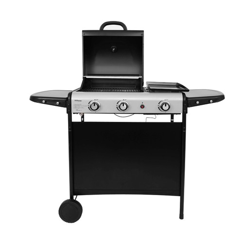 Barbecue gaz combiné grill et plancha séparée en inox 2 modes de ...