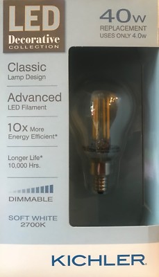 Kichler Decorative Collection 40-Watt Clear A15C LED Bulb w/Candelabra ...