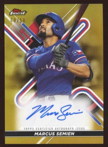 2022 Topps Finest Marcus Semien Auto #40/50 Gold Refractor Autograph # ...