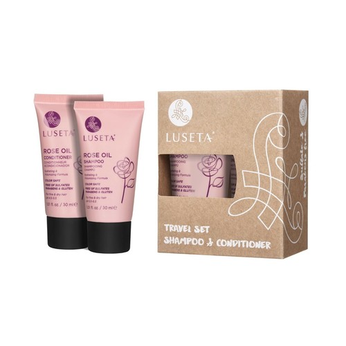 Luseta Rose Oil Travel Size Set Natural Sulfate Free Formula For Fine ...