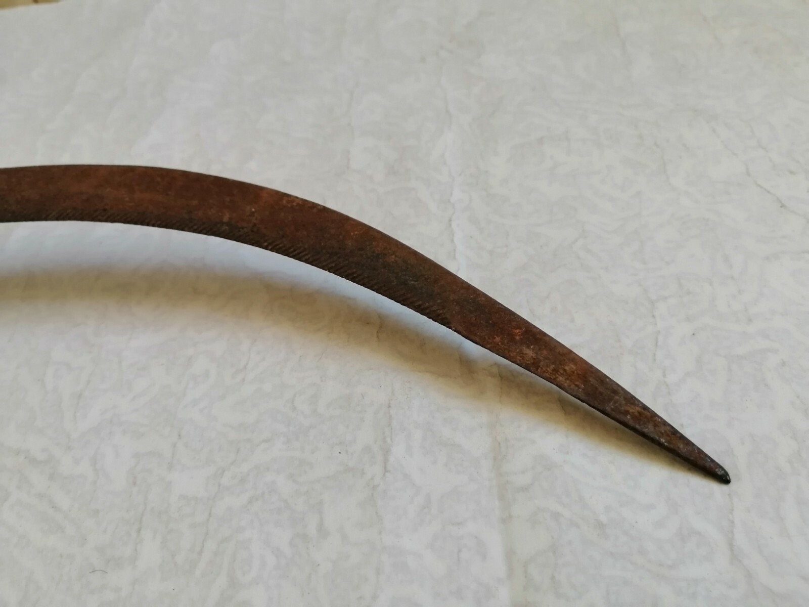 Antique Rusty Metal Sickle Scythe Primitive Farm Tool Vintage Garden ...