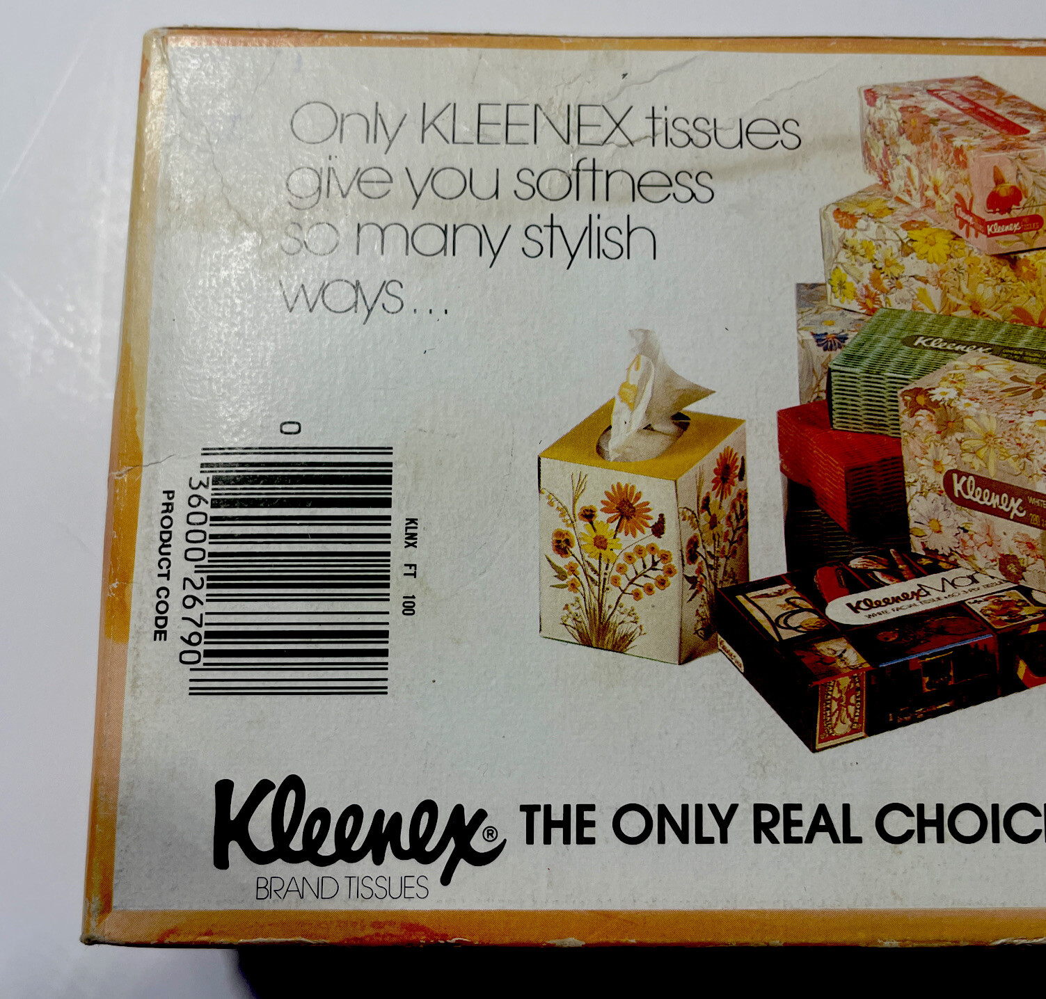 Vintage 80s Kleenex Facial Tissues Farm Fall 100 2-Ply Box Movie TV Set ...
