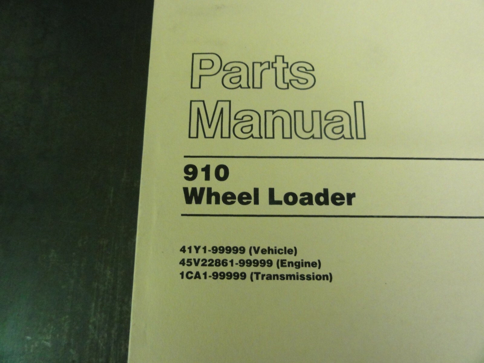Caterpillar CAT 910 Wheel Loader Parts Manual SEBP1255-03 1990 for sale ...