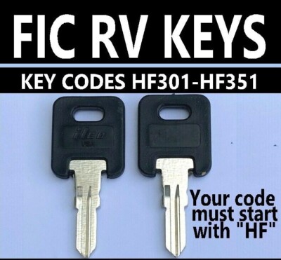 FIC lock Camper RV Motorhome Replacement Keys Cut to your Code Codes ...