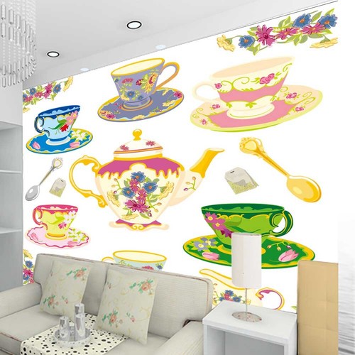 Beautiful Teapot Full Wall Mural Photo Wallpaper Printing 3D Decor Kid ...