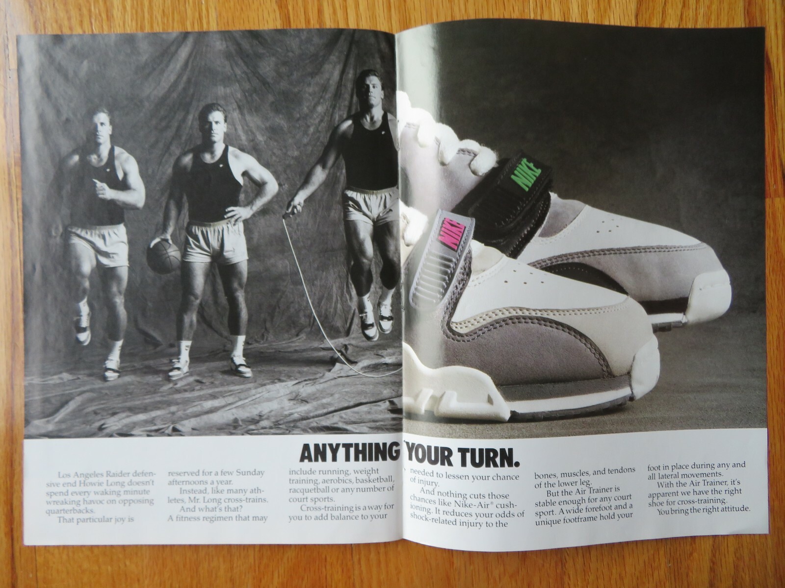 Nike HOWIE LONG No. 75 LOS ANGELES RAIDERS Insert Poster JOANNE ERNST ...