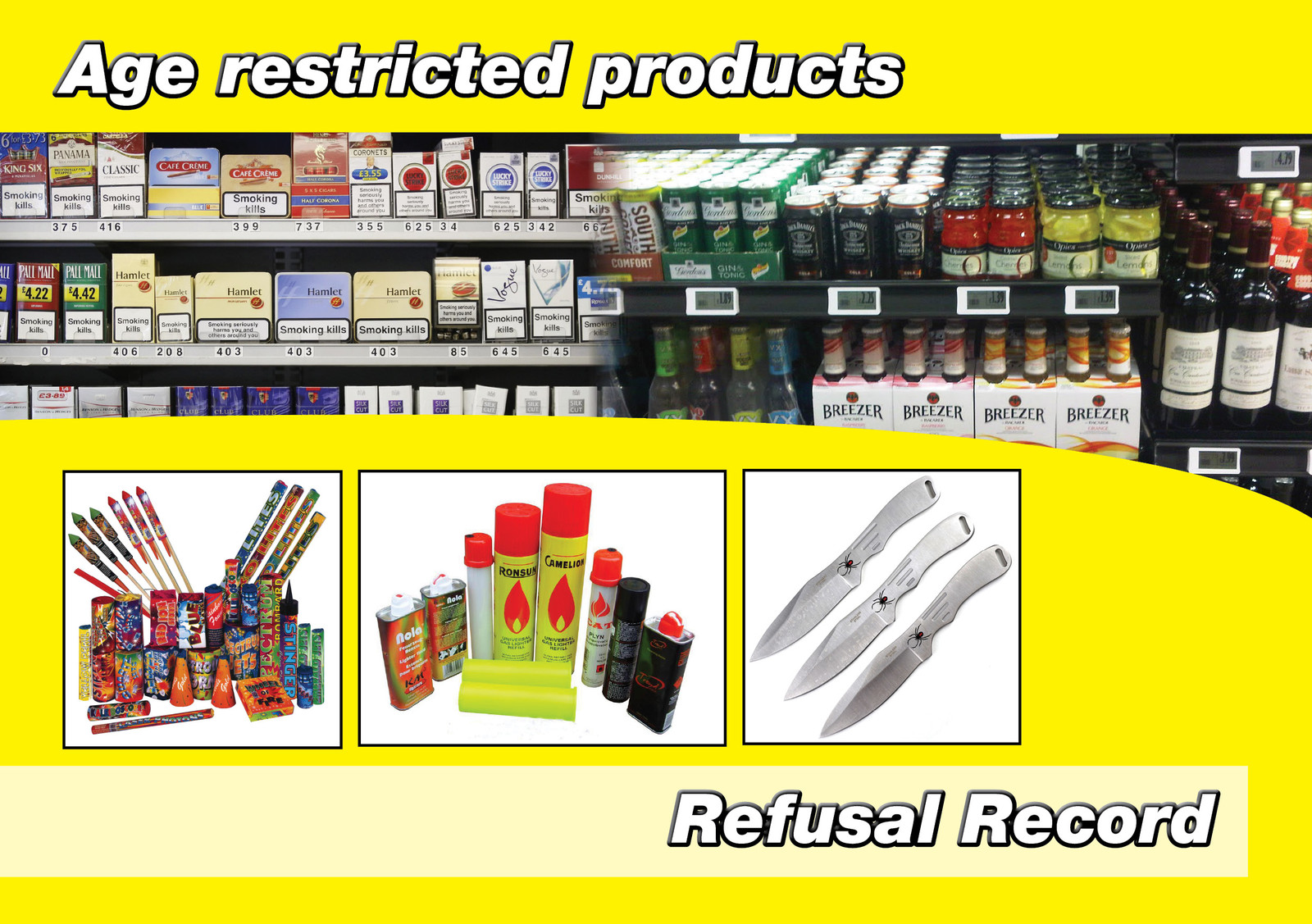 Refusal Record / Refusal Log / Refusal Book for age restricted products ...