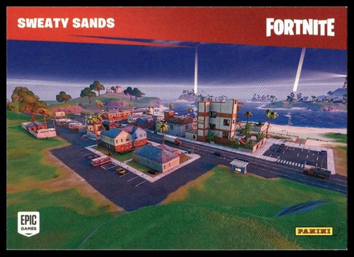2020 Panini Fortnite #M12 Sweaty Sands Location Maps Insert Card | eBay