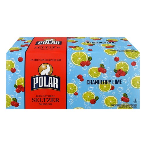 Polar Seltzer Cranberry Lime Flavored Water 12 oz. 24/Carton (00242 ...