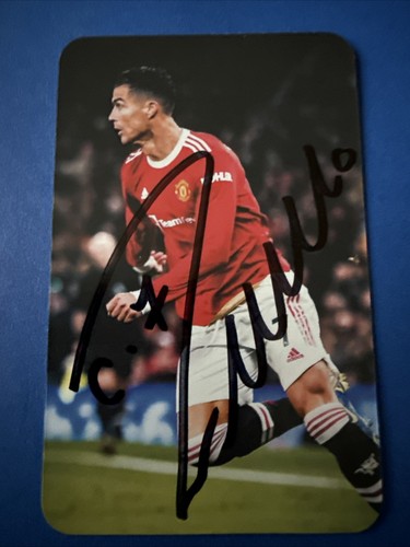 Authentic Hand Signed Cristiano Ronaldo Manchester United Football Card ...