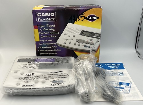 Casio PhoneMate TA-180 Digital Answering Machine NEW (Open box) - Hard ...
