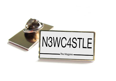 NEWCASTLE NUMBER PLATE STYLE LAPEL PIN BADGE TIE TACK GIFT | eBay