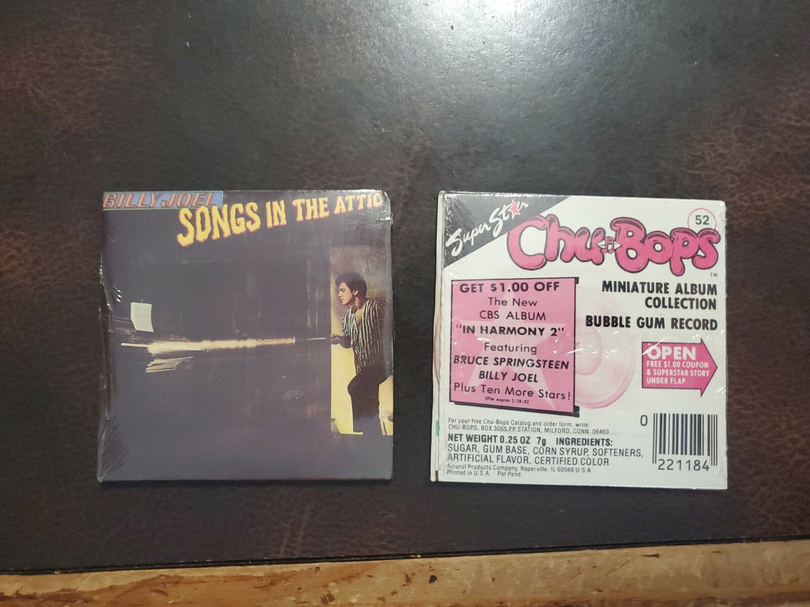 New Old '83 Chu Bops Miniature Album Bubble Gum Record Billie Joel ...