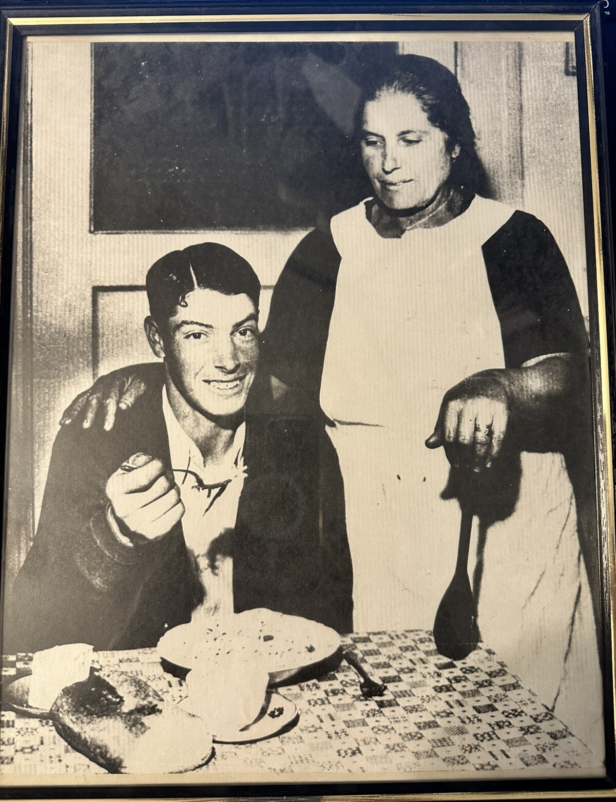 Vintage photo 14x11 Joe Dimaggio and Mother w/Frame | eBay