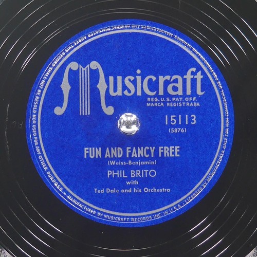 PHIL BRITO Fun And Fancy Free / How Lucky Are You MUSICRAFT 15113 VG+ ...