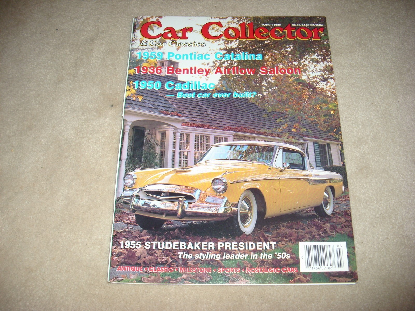 CAR COLLECTOR MAGAZINE MARCH 1989 | eBay