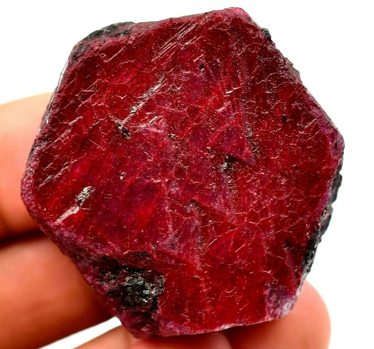 Natural Mozambique Red Ruby 337.0 CT Certified Specimen Color-Enhanced ...